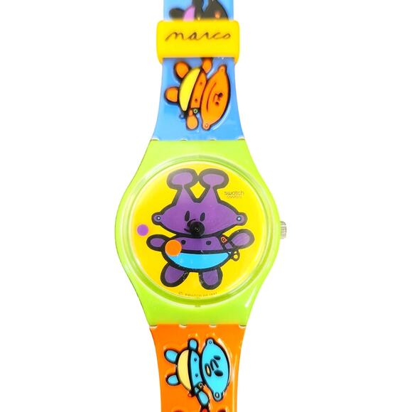 Swatch | Accessories | Rare Vintage Swatch Watch Alien Baby Gg75 New ...
